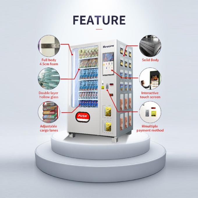 220V Soda Snack Combo Vending Machine , 0.45kw Mechanical Snack Vending ...