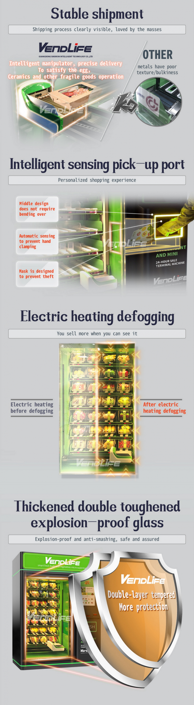 Multimedia Screen Fresh Food Vending Machines