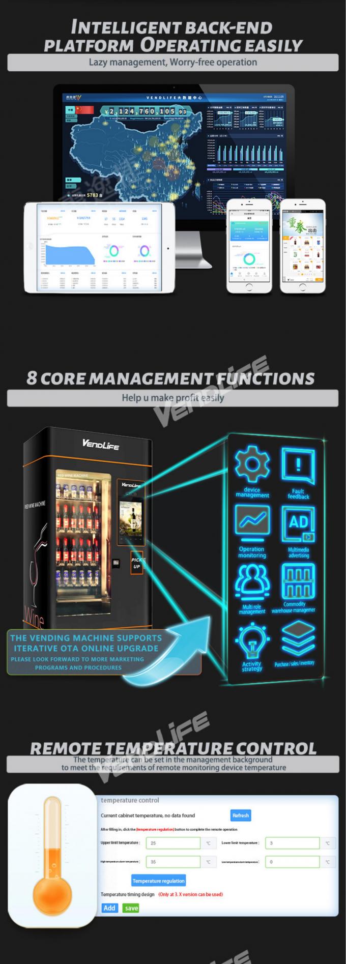 168 Items Beer Can Vending Machine FCC Approved Multifunctional
