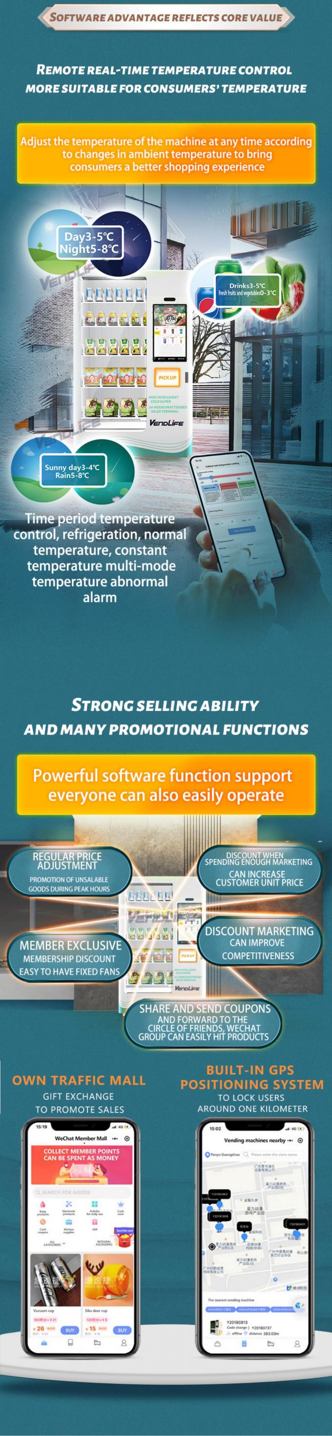 4G Conveyor Belt Vending Machine , Nfc MDB Salad Dispensing Machine