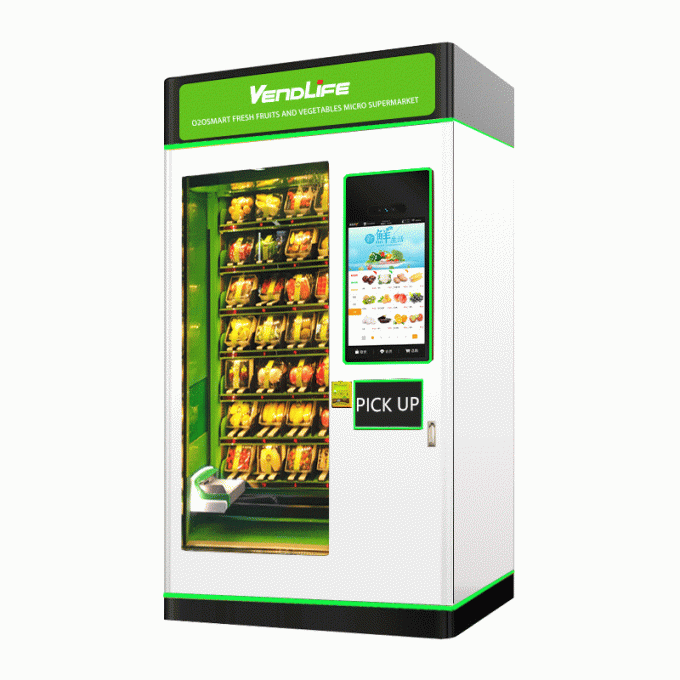 Subway Station Food Healthy Salad Vending Machine With Touch Screen