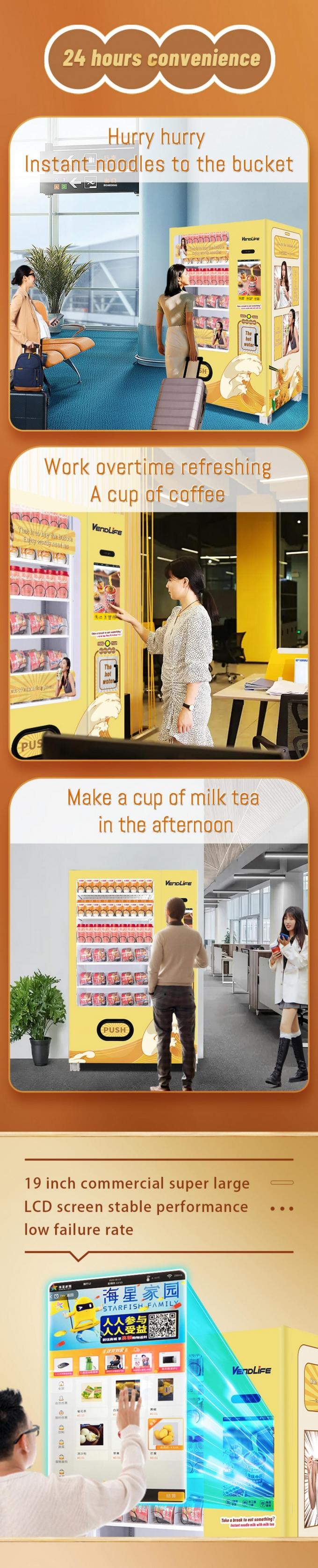 Auto Hot Water Cup Noodles Vending Machine Snack Smart Instant Coffee ... Auto Hot Water Cup Noodles Vending Machine Snack Smart Instant Coffee ...