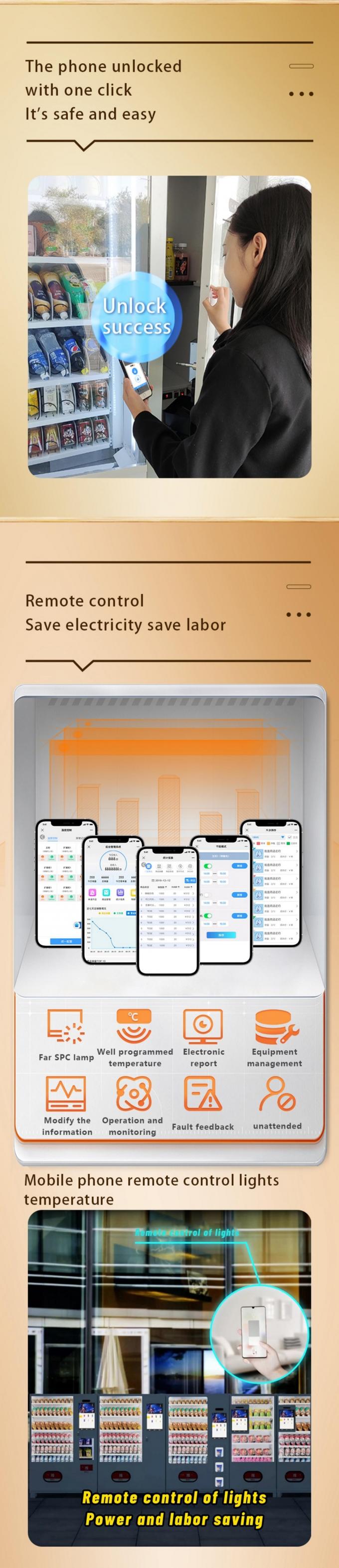 Oem Beverage Combo Vending Machine Convenience Store Snack Cup Noodle ...